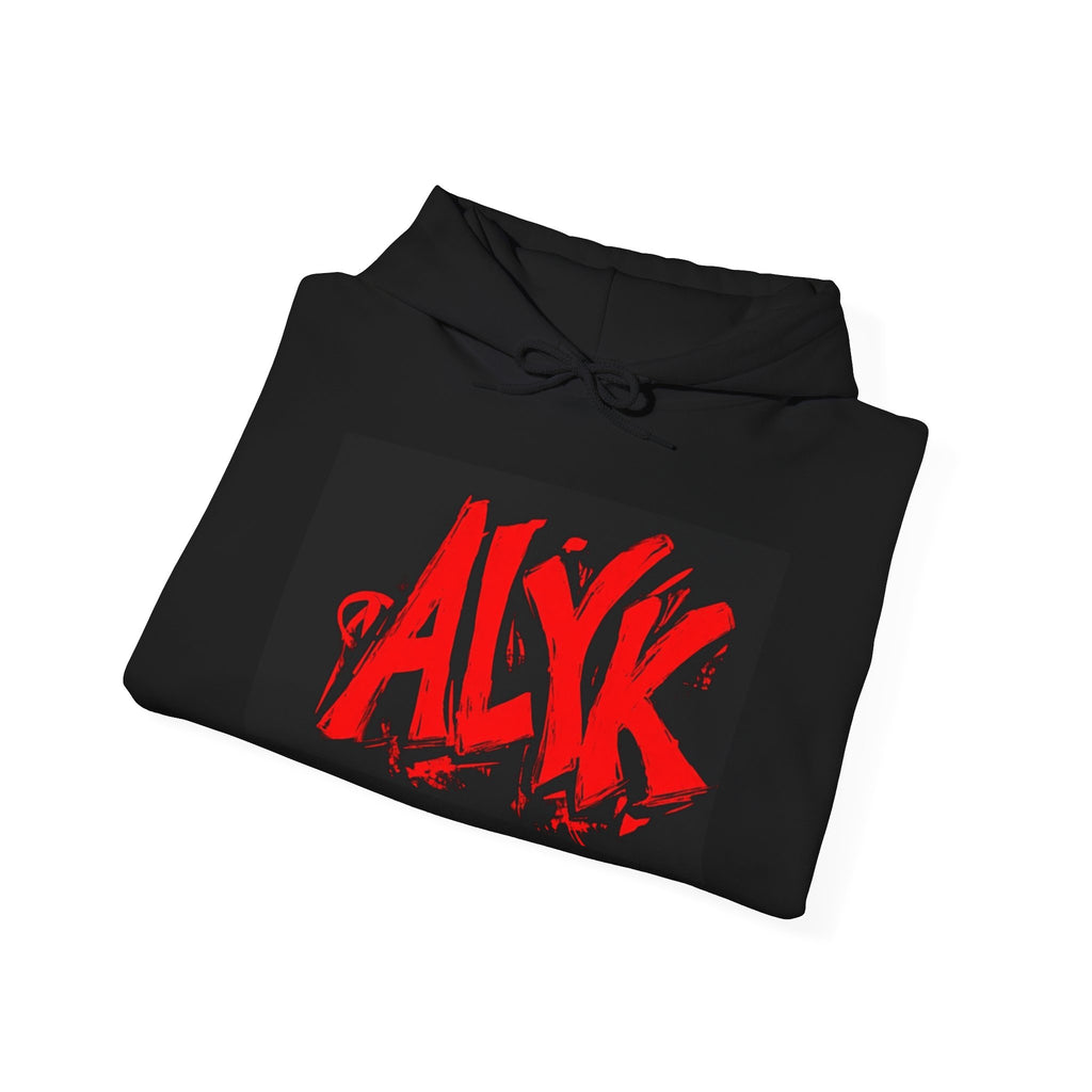 ALYK Graphic Hoodie — Red Graffiti Logo Streetwear Pullover – ALYK ITS ...