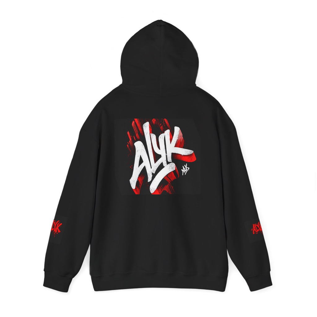 ALYK Graphic Hoodie — Red Graffiti Logo Streetwear Pullover – ALYK ITS ...