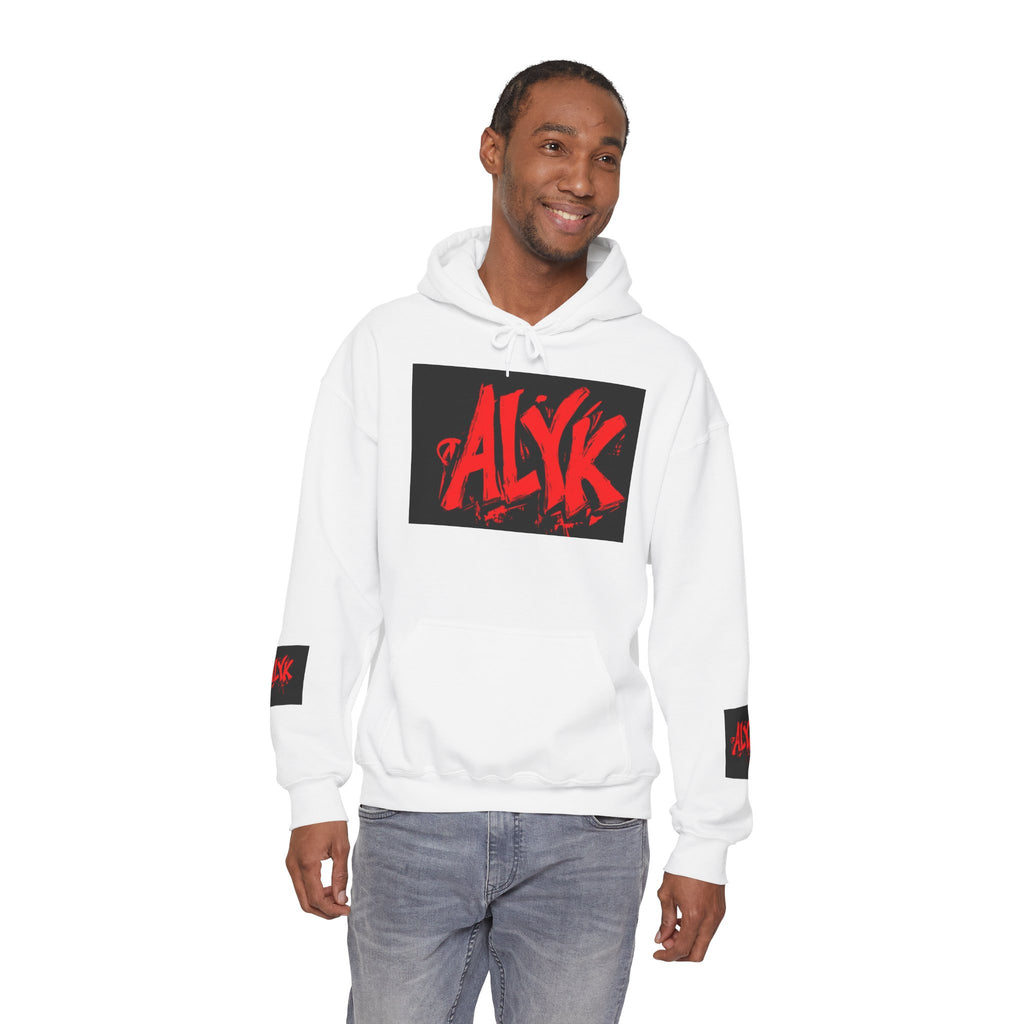 ALYK Graphic Hoodie — Red Graffiti Logo Streetwear Pullover – ALYK ITS ...